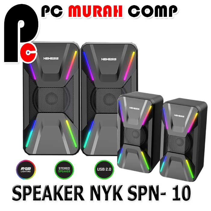 Jual Speaker Gaming RGB USB 2.0 NYK SPN-10 Kotar | Shopee Indonesia