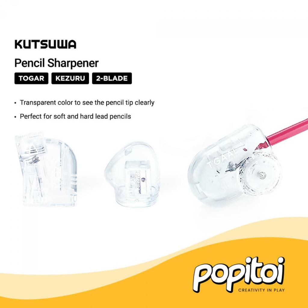 Jual KUTSUWA Pencil Sharpener 2-BLADE / KEZURU / TOGAR / 2 WAY rautan ...