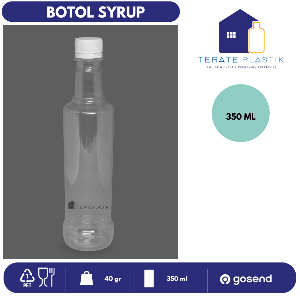 Jual Per 20 pcs, Botol Sirup / Sirop / Syrup 350ml | Terate Plastik ...