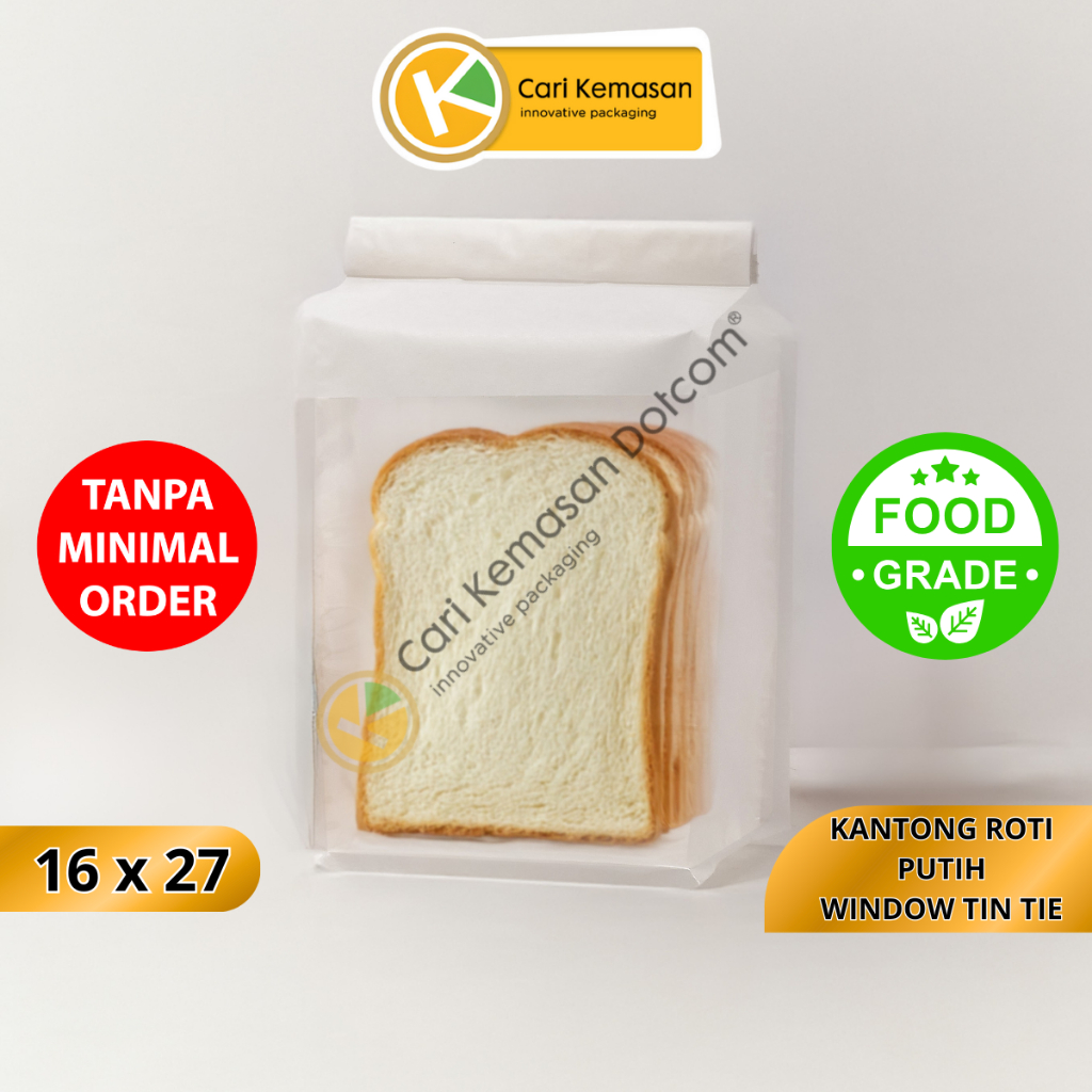 Jual [TANPA MINIMAL ORDER] Kantong Roti 16 x 27 Kemasan Kertas dengan ...