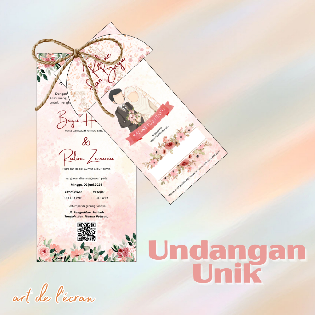 Jual Undangan Unik Undangan Pernikahan Isi 20 pcs Undangan Hang Tag ...
