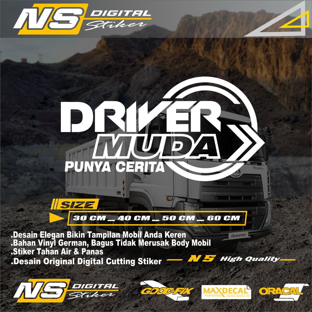 Jual Stiker Mobil Variasi Kaca Bodi Samping Kata Kata Truk Canter Pick ...