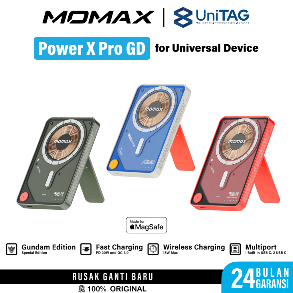 Jual Momax Powerbank Magsafe for iPhone 10000mAh 5000mAh Momax 1-Power ...