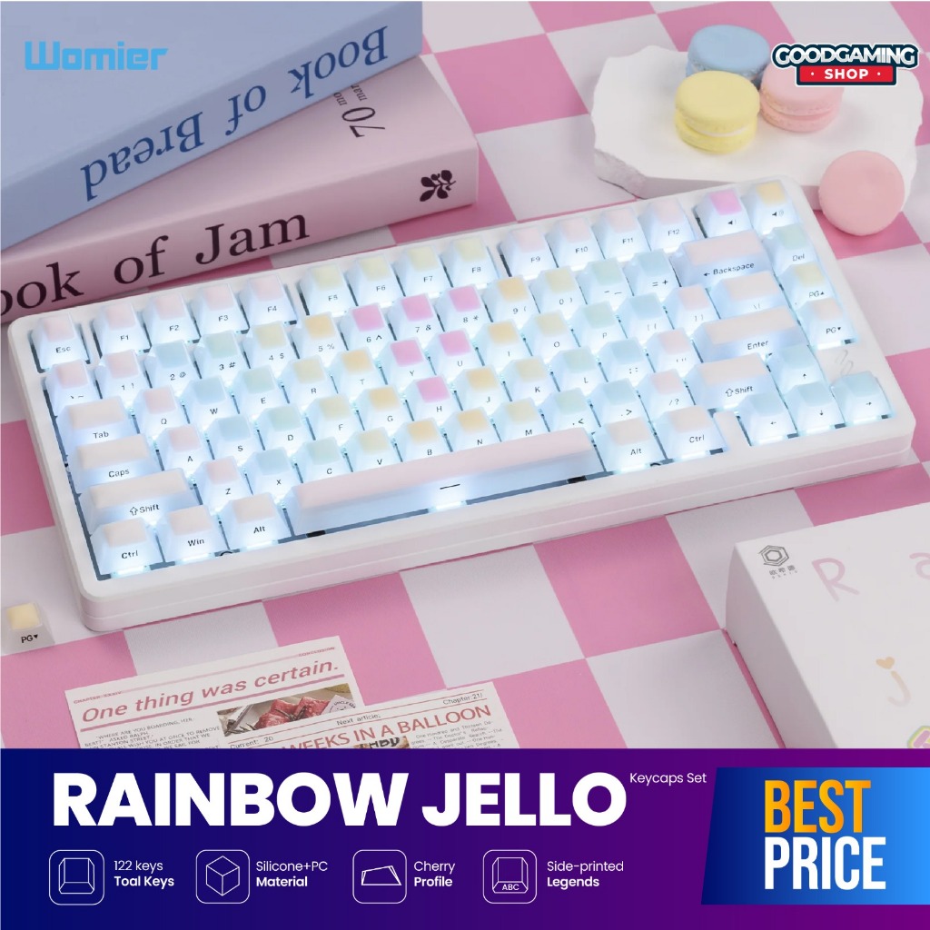 Jual WOMIER Rainbow Jello 126-Key Cherry Profile Silicone+PC ...
