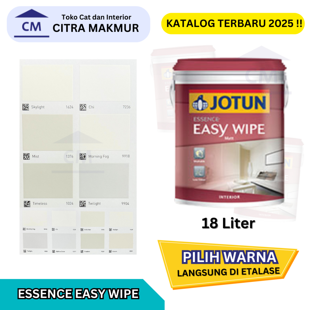 Jual Jotun Essence EASY WIPE (Katalog Warna PUTIH, PUTIH AKSEN) KEMASAN ...