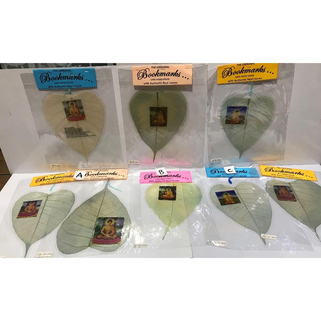 Jual BOOKMARK/PEMBATAS BUKU/GANTUNGAN DAUN BODHI ASLI HANDMADE BUDDHA ...