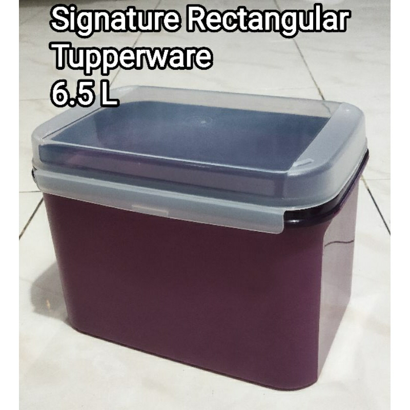 Jual Kontainer Signature Rectangular 6.5L Tupperware Baru | Shopee ...