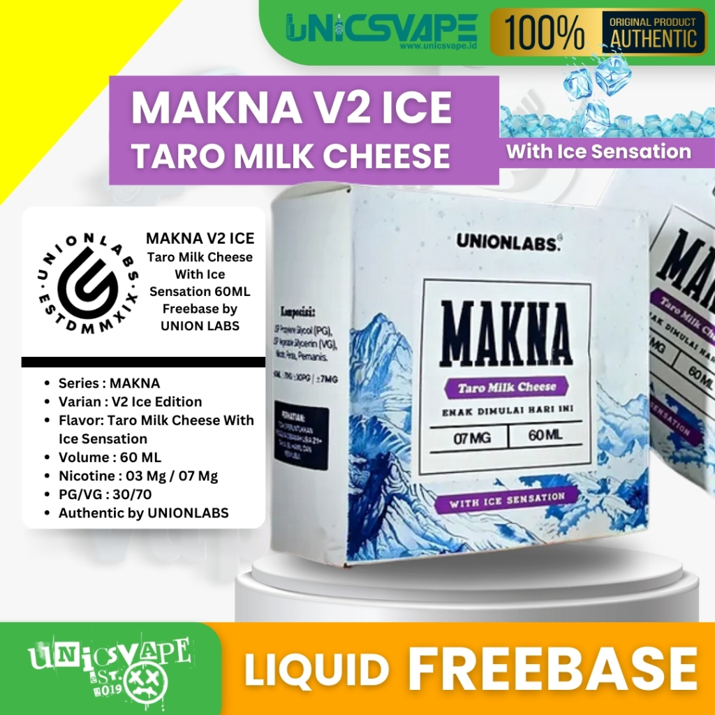 Jual MAKNA V2 ICE Taro Milk Cheese With Iced Sensation 60ML Freebase ...