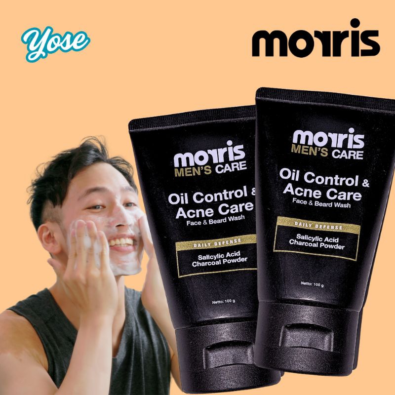 Jual Morris Men's Care Oil Control & Acne Care Face Wash 100 gr ...
