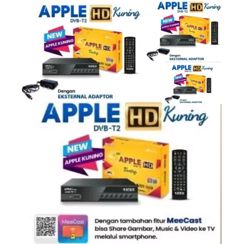 Jual Set top box digital matrix apple kuning/stb dvb t2 tanaka | Shopee ...