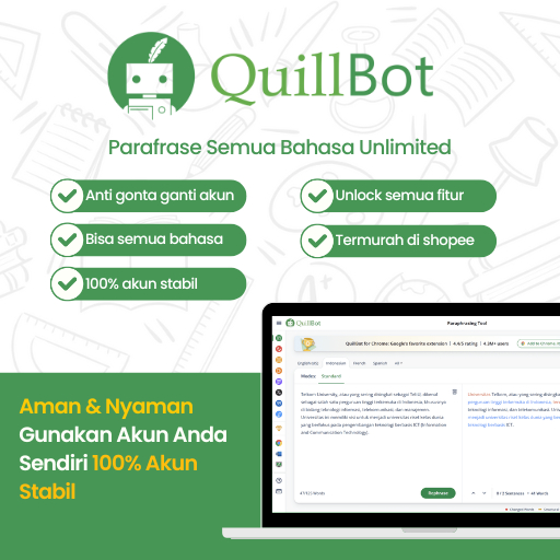 Jual Quillbot Premium 1 Tahun Begaransi Open 24 Jam (Bergaransi) | Shopee Indonesia