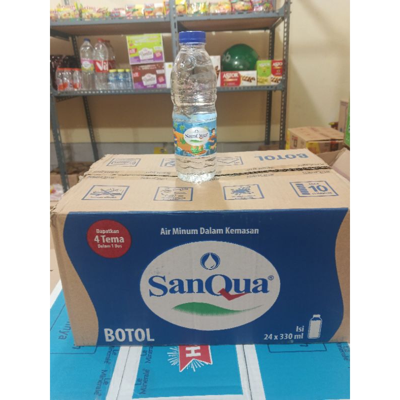 Jual Air Mineral SanQua 330 ML Isi 24 Botol | Shopee Indonesia