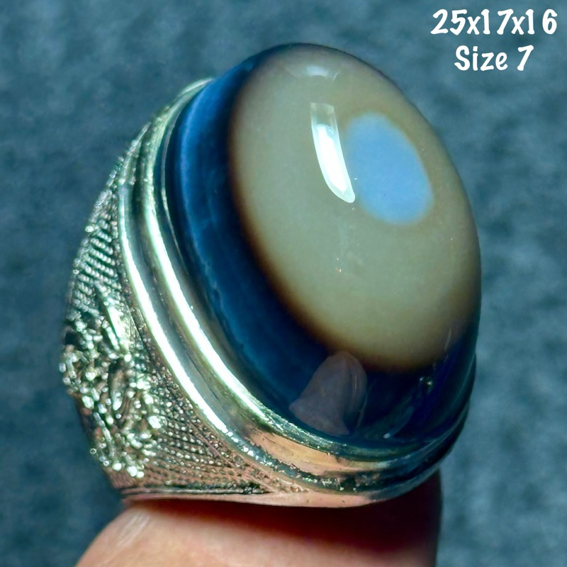 Jual Cincin Batu Akik Natural Yaman Puser Mata Jenong Kristal (asli ...