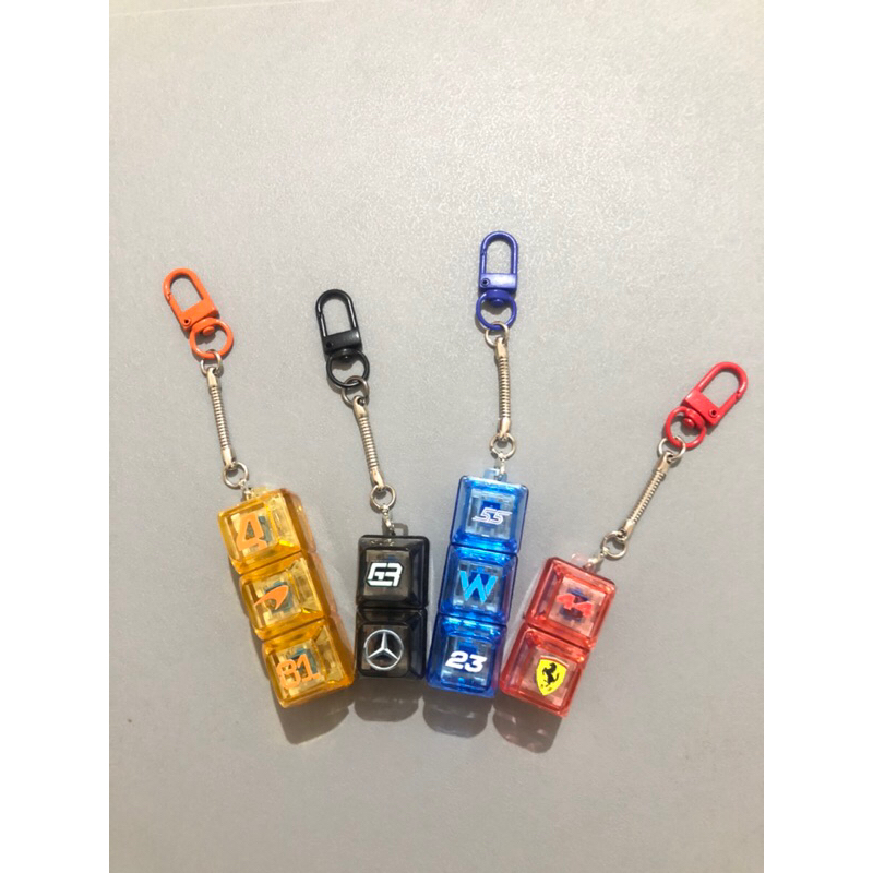Jual premium keychain formula 1 driver number and team mechanical ...