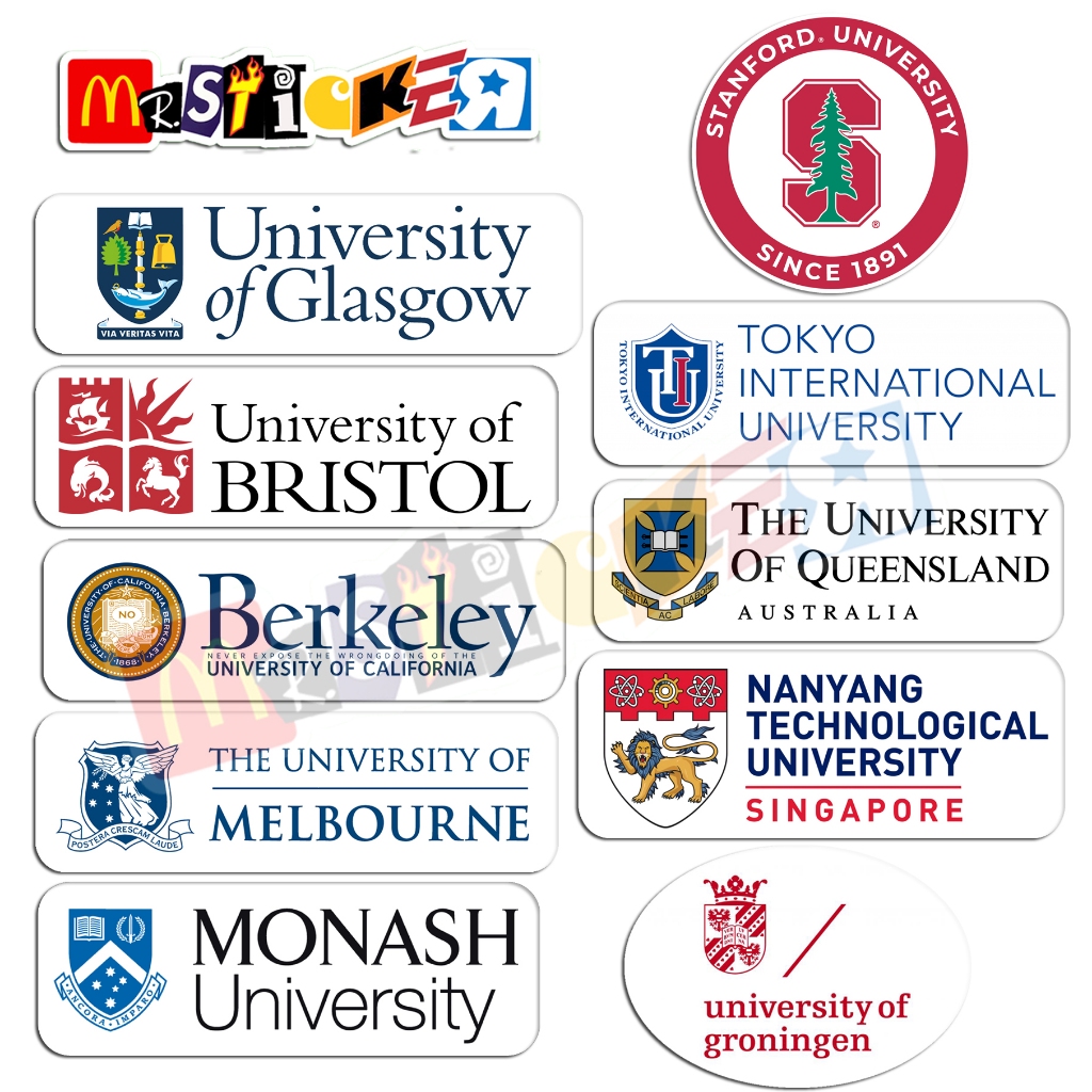 Jual sticker kampus university logo diecut sticker campus nanyang tokyo ...