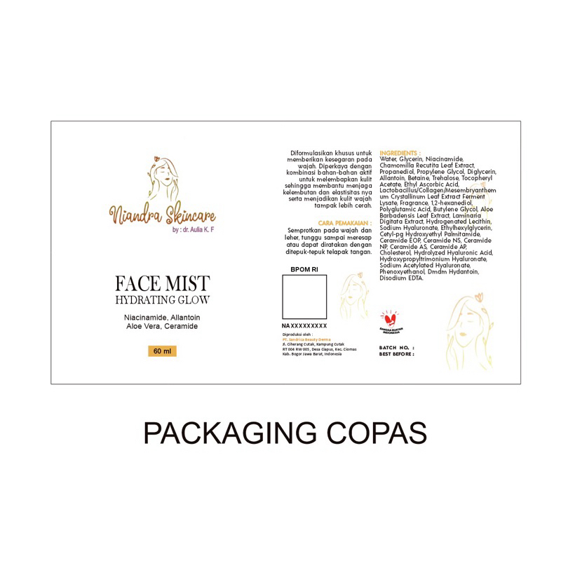 Jual Face Mist BPOM Niandra Skincare by dr. Aulia Aman Bumil Busui dan ...