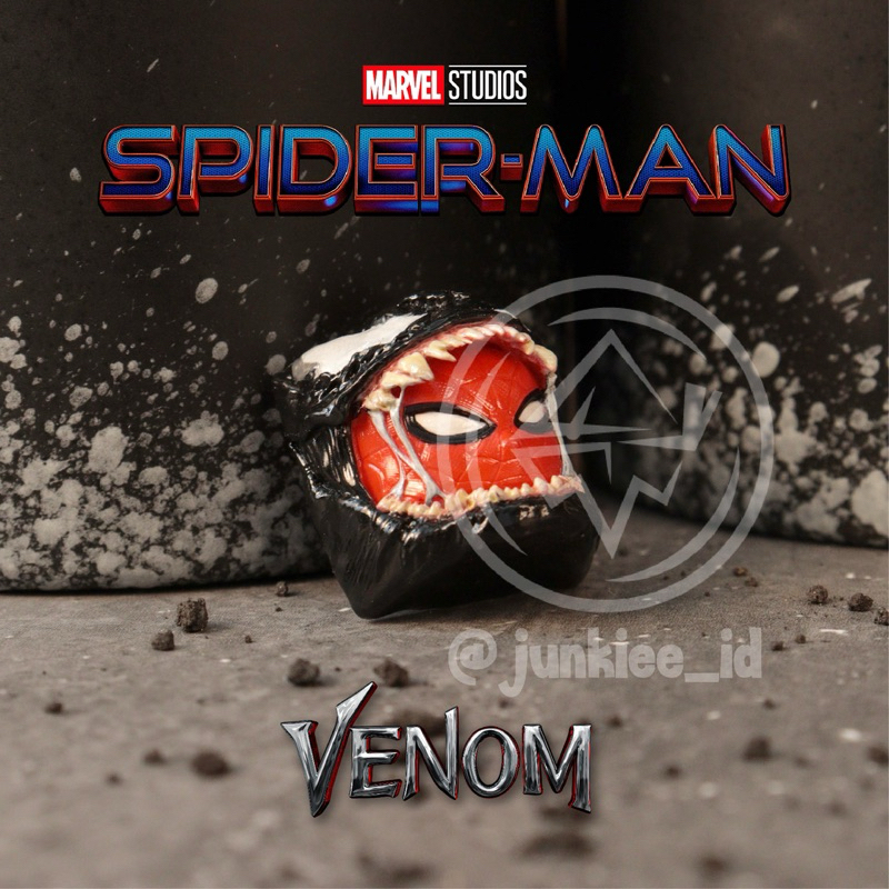 Jual Spiderman artisan keycaps venom spiderman 2 black symbiote suit ...