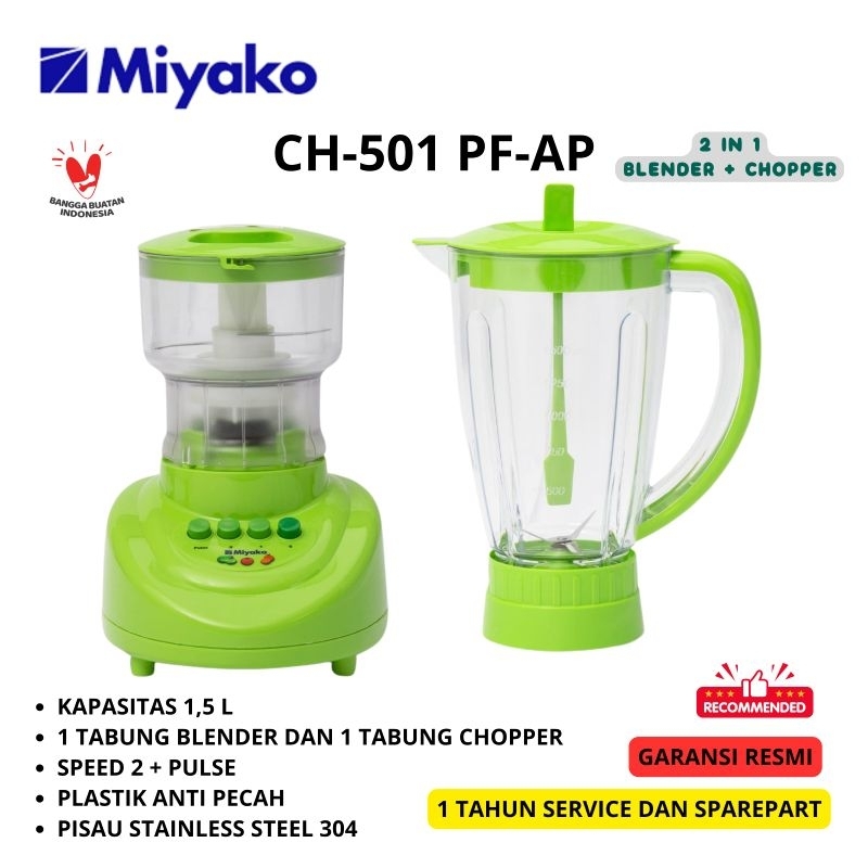 Jual BLENDER CHOPPER MIYAKO CH-501 PF/AP (GARANSI RESMI) | Shopee Indonesia