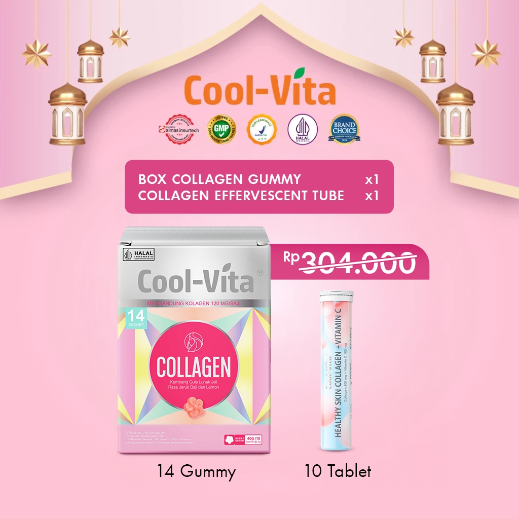 Jual Coolvita Bundling 1 Box Collagen Gummy + Tube Collagen Effervescent Rasa Peach (10 Tablet ...