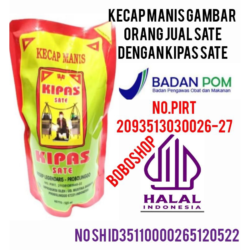 Jual KECAP MANIS CAP KIPAS SATE KUNING REFILL 600 GRAM | Shopee Indonesia