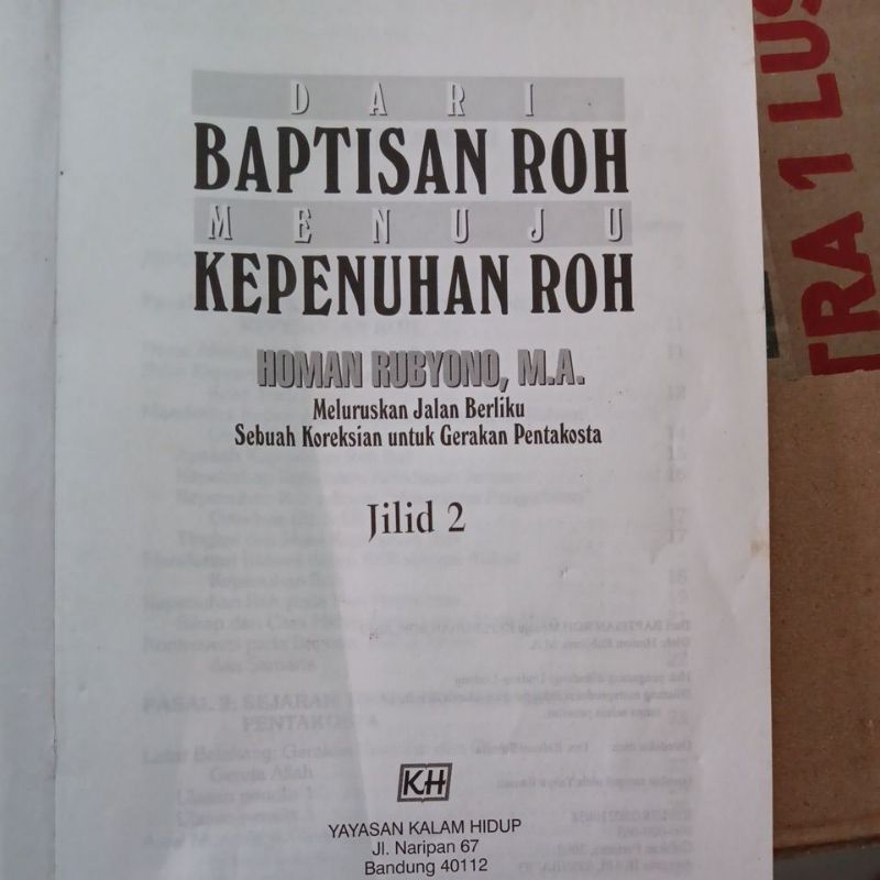Jual Buku Bekas Dari Baptisan Roh Menuju Kepenuhan Roh | Shopee Indonesia