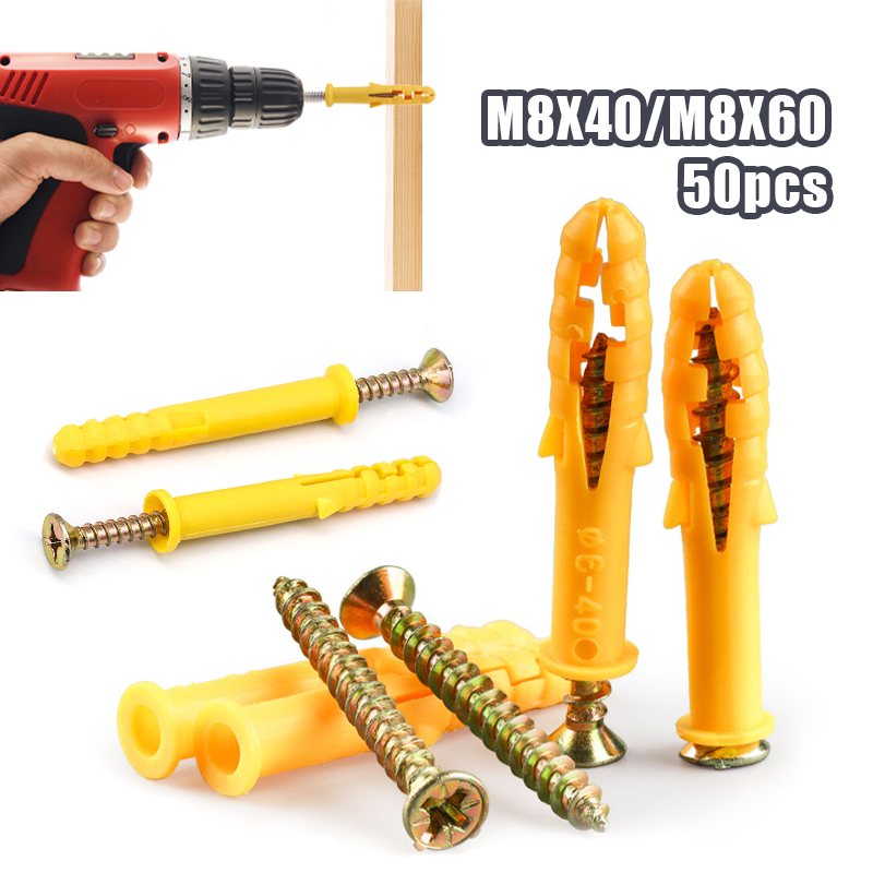 Jual 50set Angkur Baut Tembok Sekrup Dinding Tembok Angkur Nylon Dengan ...