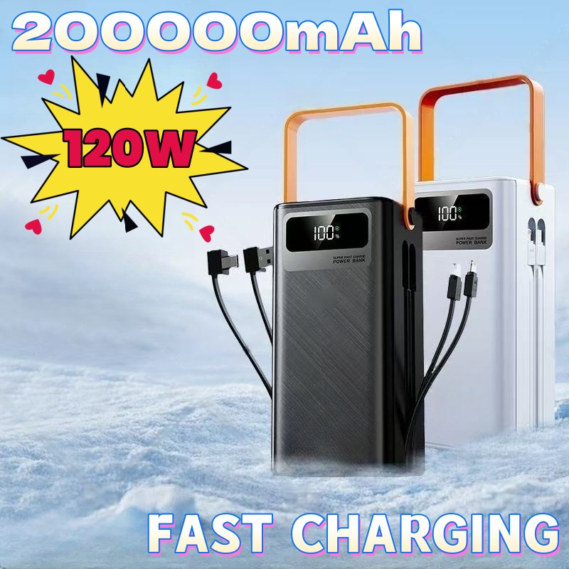 Jual Power Bank 200000mAh Asli Charging Super Cepat 120W Baterai Awet ...