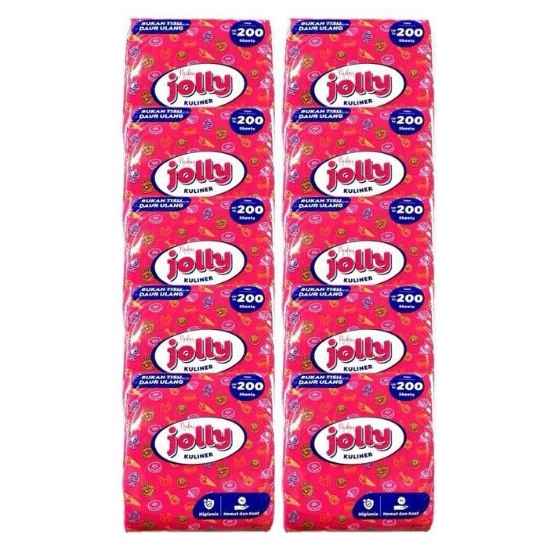 Jual JOLLY TISSUE POP UP 200 SHEETS, (1 BUNDLE ISI 10 PACKS). LEBIH ...