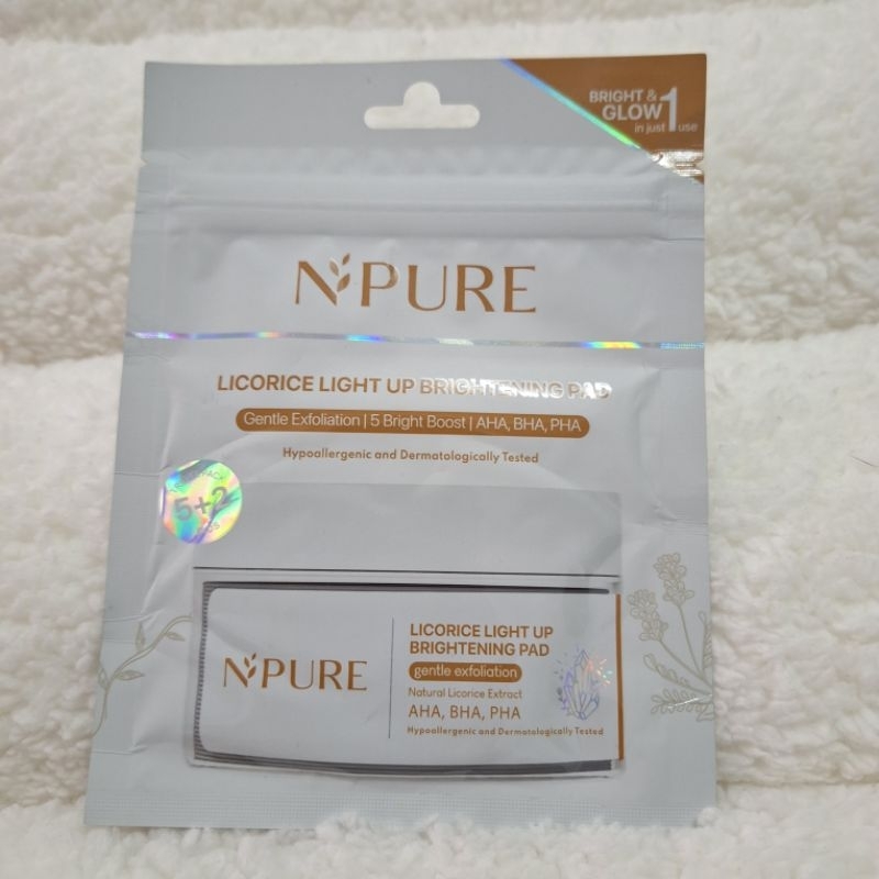 Jual NEW//NPURE LICORICE LIGHT UP BRIGHTENING PAD | Shopee Indonesia