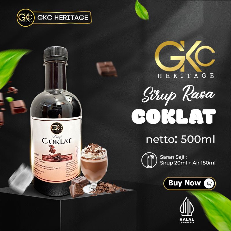 Jual Sirup Bali Rasa Coklat GKC Heritage 500ml Halal - Chocolate Syrup ...