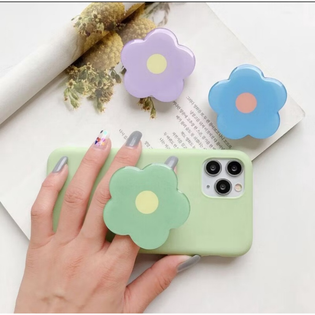 Jual Pop Socket Flower 3D Acrylic Warna Warni Lem 3M untuk Handphone ...