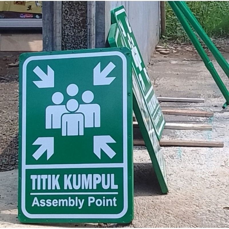 Jual TITIK KUMPUL ASSEMBLY POINT PAPAN PETUNJUK SAFETY RAMBU INFORMASI ...