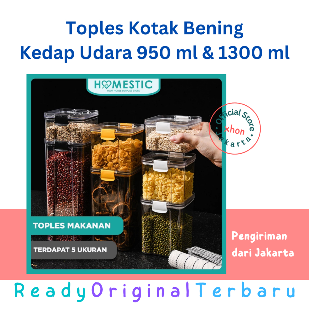 Jual [ORIGINAL] Homestic Official - Toples Kotak Bening Kedap Udara ...