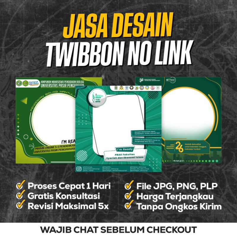 Jual JASA DESAIN GRAFIS TWIBBON CEPAT DAN PROFESIONAL (BEBAS CUSTOM DESAIN SESUAI MAU KAMU ...