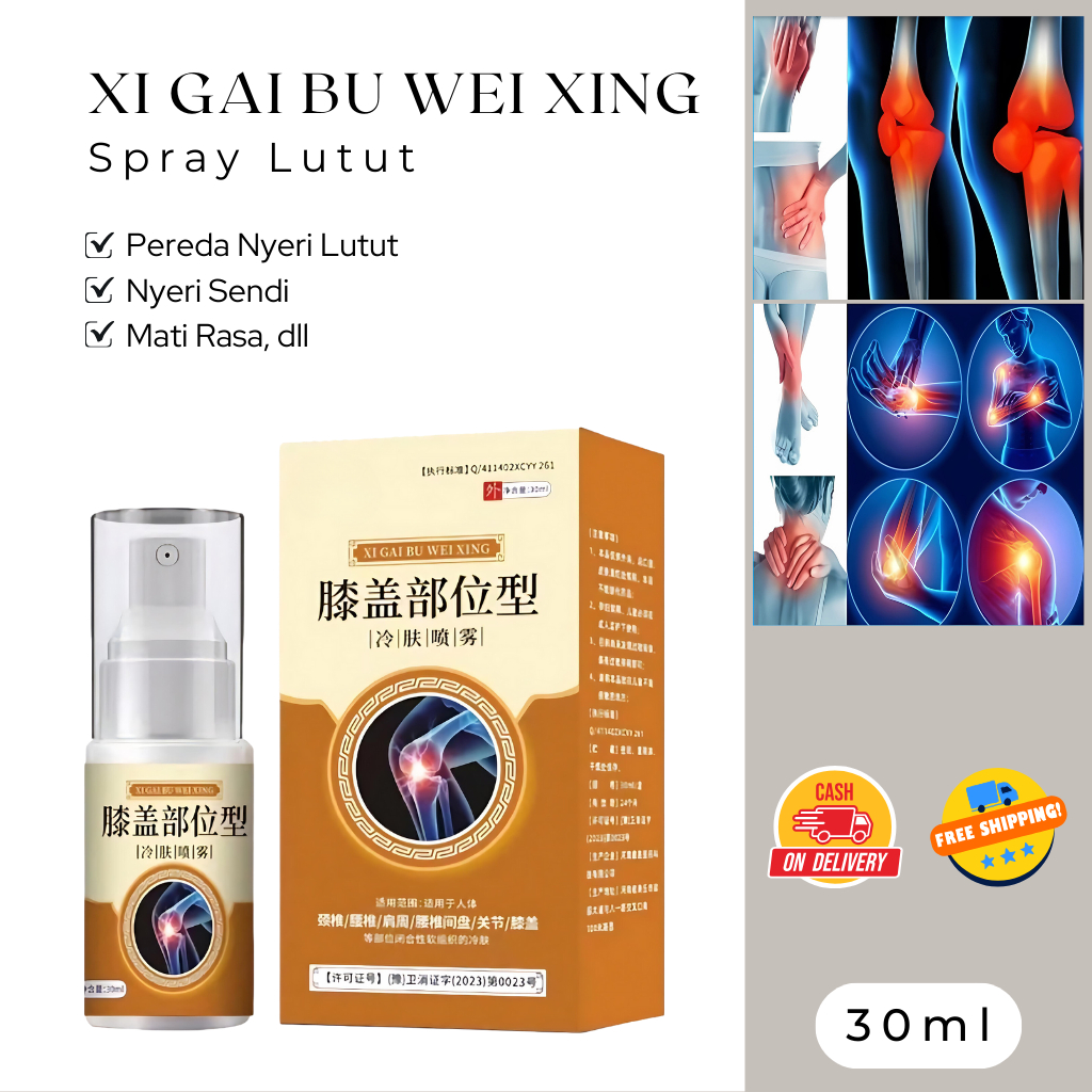 Jual APGAR Spray Pereda Nyeri Lutut Sendi 30ml Gel Liquid Spray Knee ...