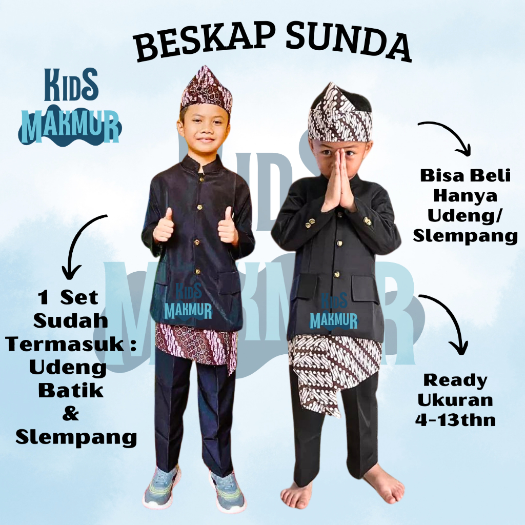 Jual Baju ADAT SUNDA anak laki beskap anak baju basofi anak laki baju ...