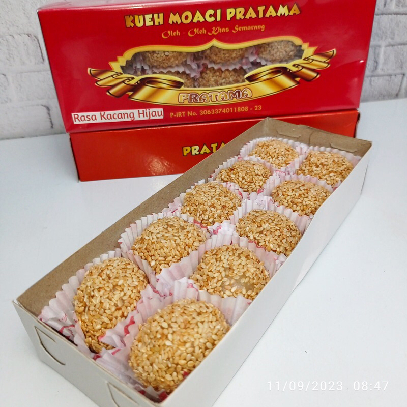 Jual Kue Moaci Moci Mochi wijen isi kacang Khas Semarang Merk Pratama ...