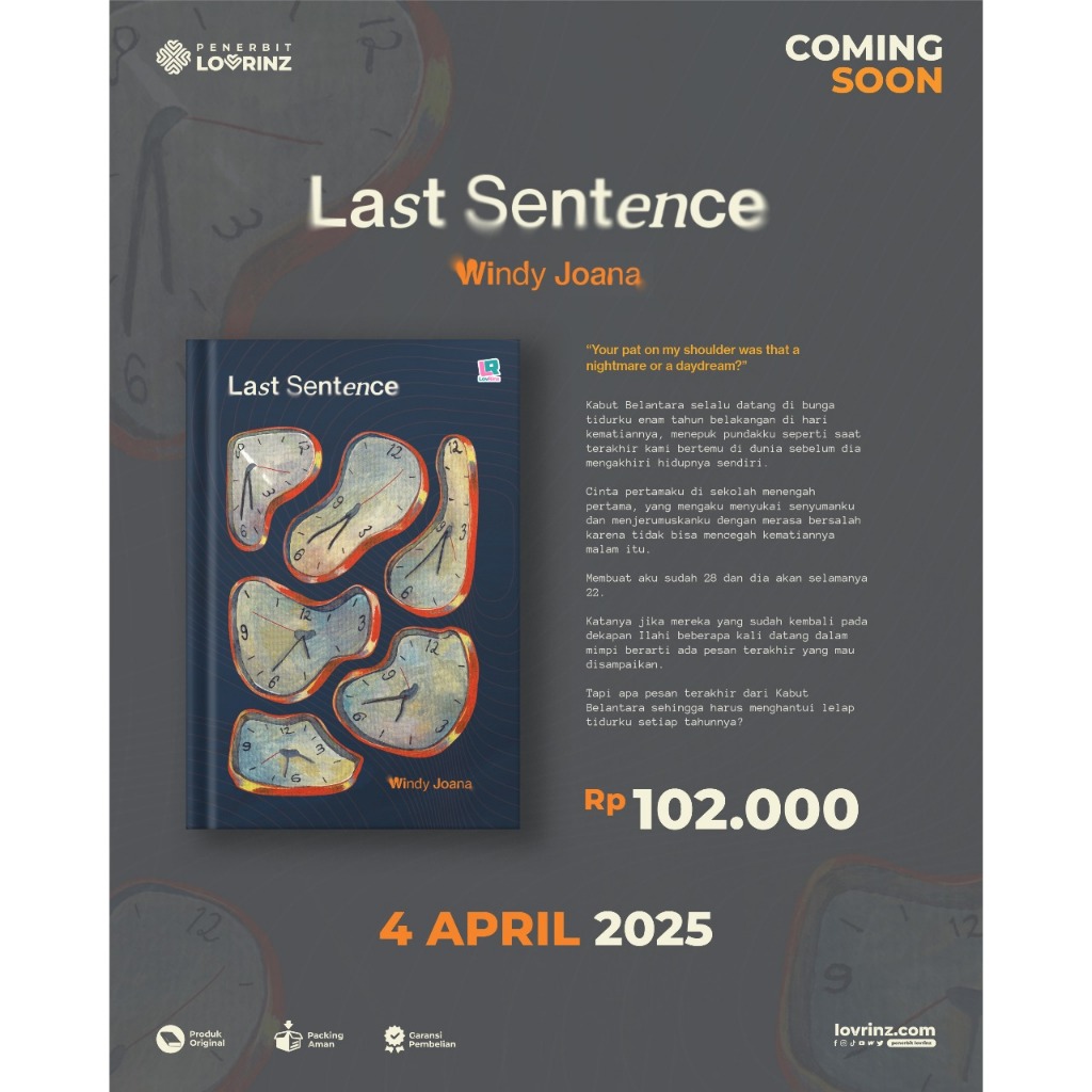 Jual Buku Original Last Sentence oleh Windy Joana - Penerbit LovRinz | Shopee Indonesia