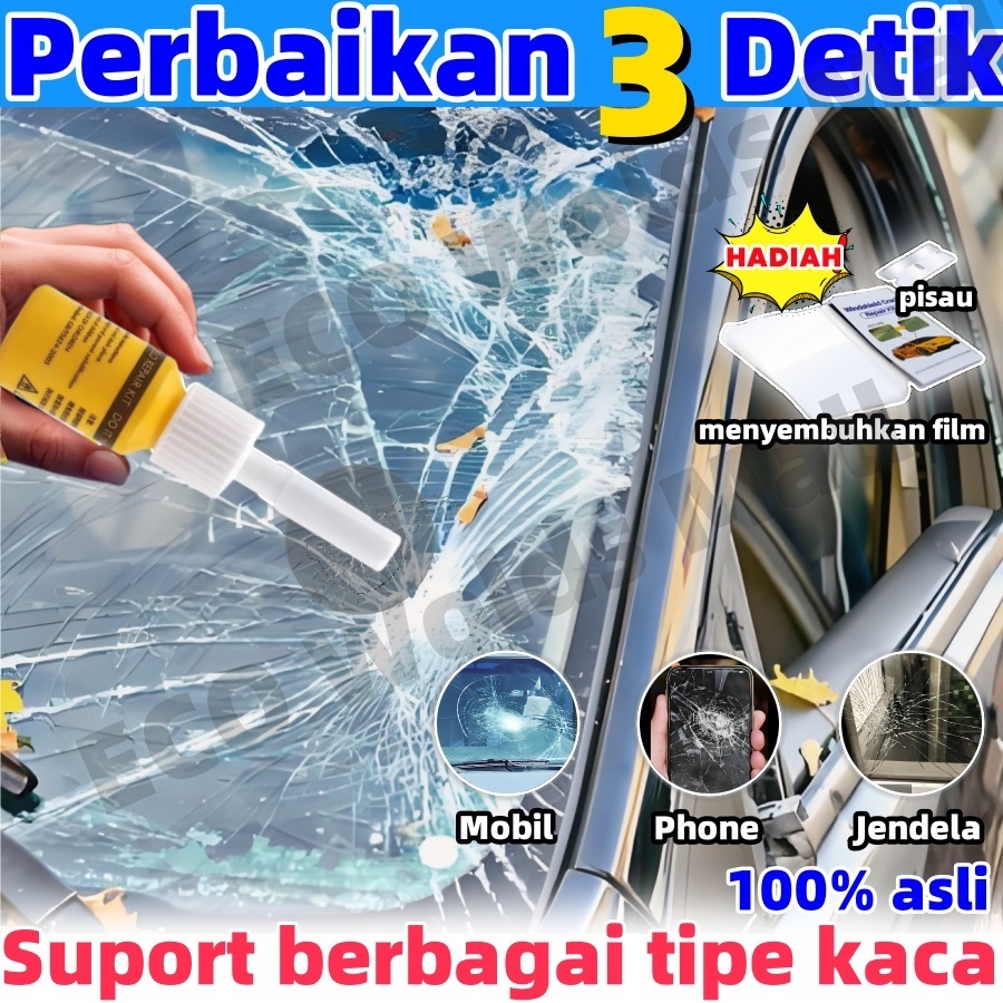 Jual lem kaca depan mobil retak tanpa bekas original glass repair kit ...