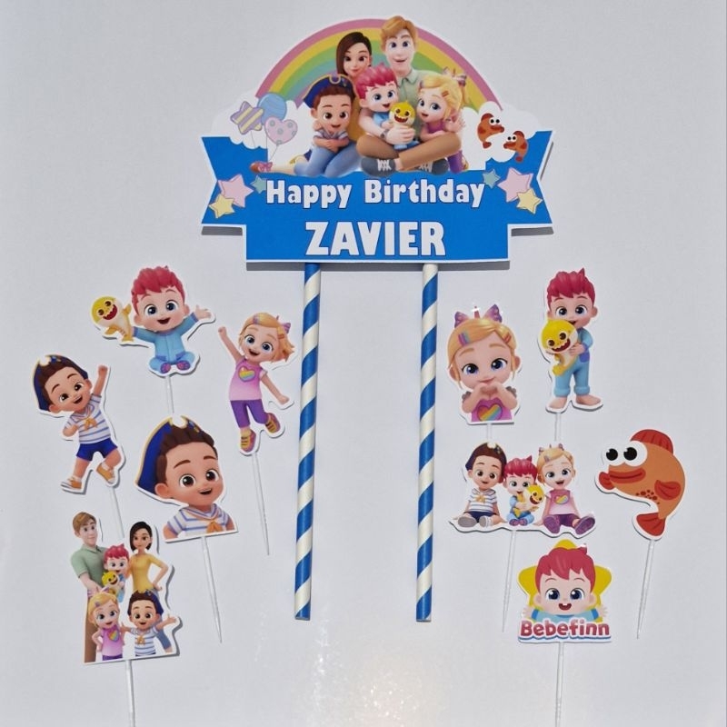 Jual TOPPER CAKE BEBEFIN BISA CUSTOM NAMA | Shopee Indonesia