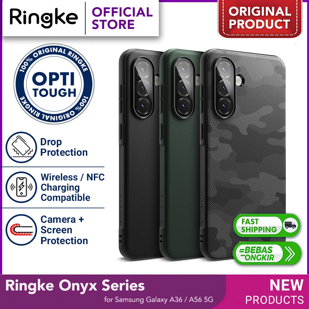 Jual Ringke Onyx Case Samsung A36 / A56 5G - Casing Softcase Black ...