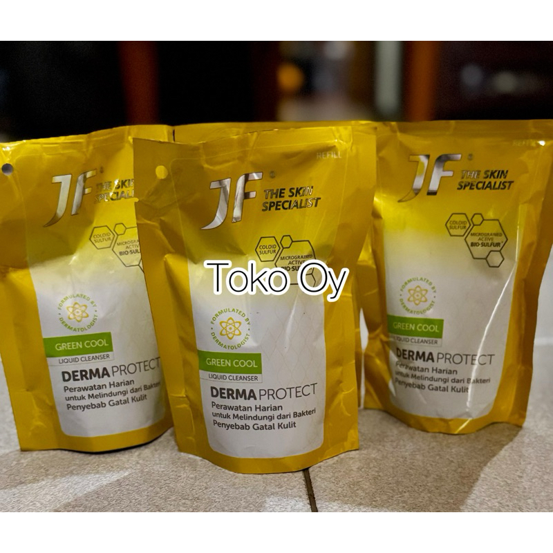 Jual JF Sulfur Derma Protect Green Cool refill 200ML pouch - sabun cair ...