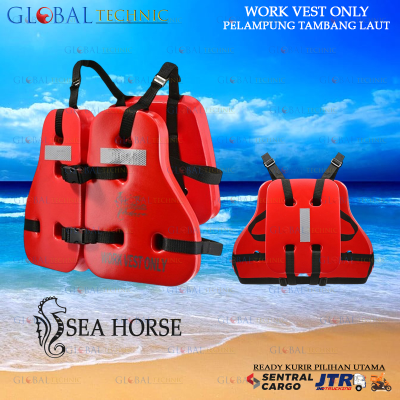 Jual Life Jacket Working Vest Sea Horse Reflective Hight Buoyancy ...
