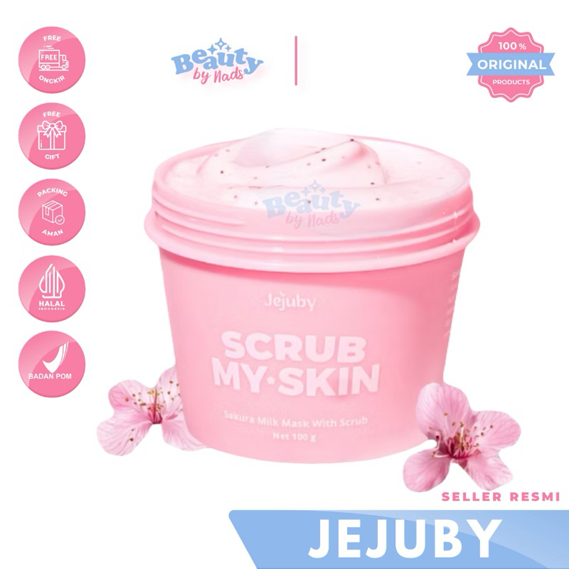 Jual BEAUTYBY.NADS | JEJUBY SCRUB MY SKIN SAKURA MILK MASK WITH SCRUB ...