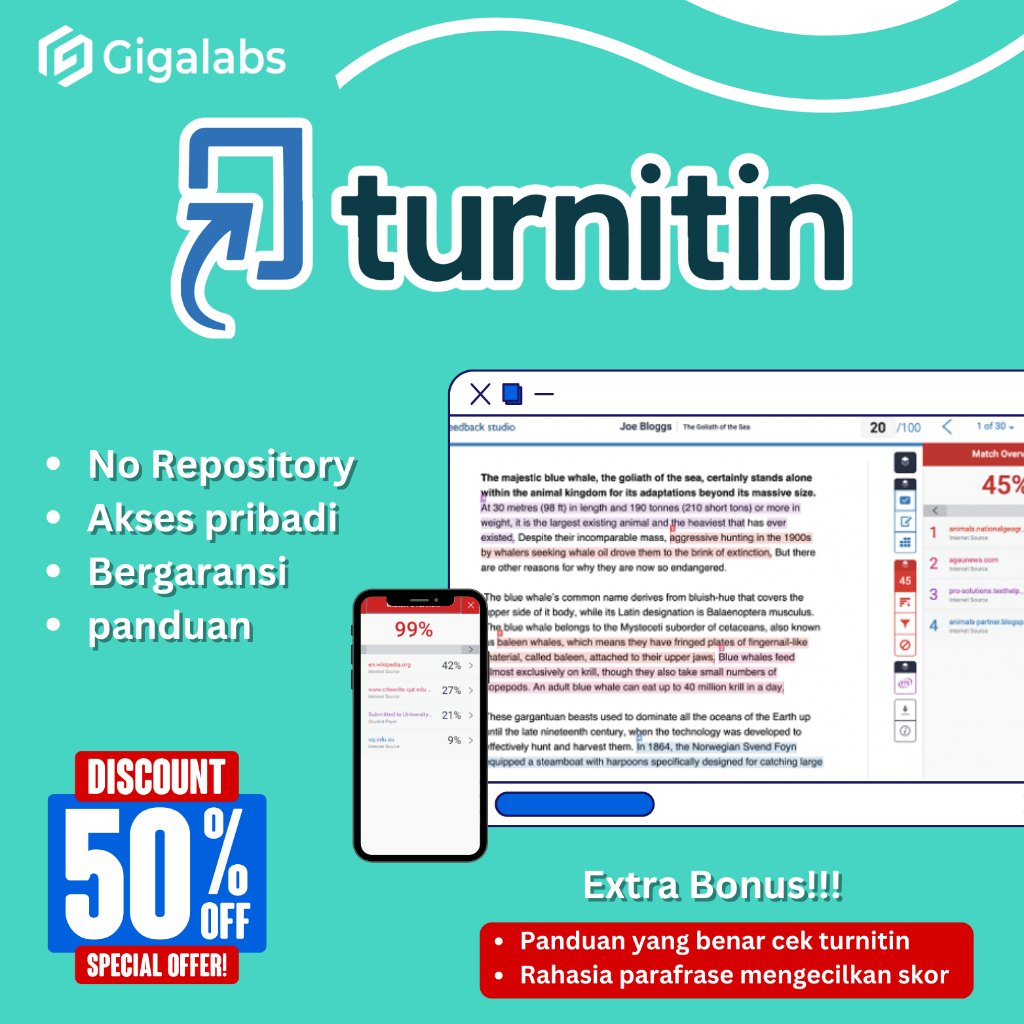 Jual Turnitin No Repository Akses Pribadi Cek Plagiasi Tanpa Batas ...
