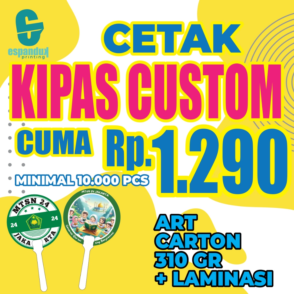 Jual Kipas Bulat, Kipas Custom, Kipas Custom 2 Sisi, Kipas Custom Murah ...