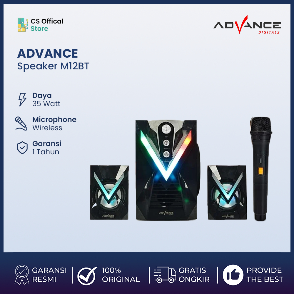 Jual Advance M12BT Speaker Stereo Bluetooth Xtra Bass Subwoofer Garansi ...
