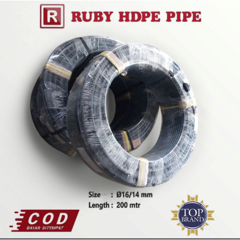 Jual pipa HDPE ukuran 5/8 panjang 100 meter /Ruby HDPE pipe berkualitas tinggi Original 100% ...
