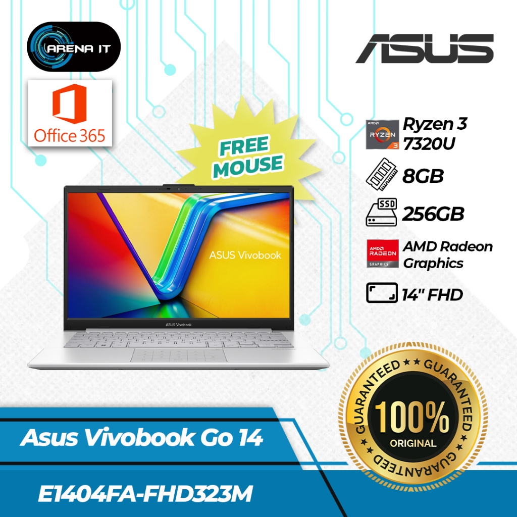Jual Laptop ASUS Vivobook Go 14 E1404FA-FHD323M - Cool Silver [AMD ...