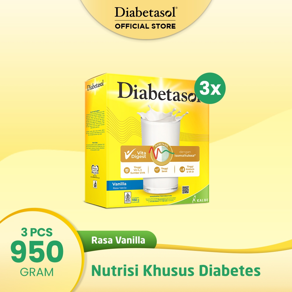Jual Diabetasol Jumbo Vanilla 950g - 3 Pcs | Shopee Indonesia